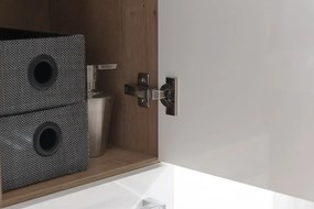 Mereo Mereo, Bino koupelnová skříňka horní 63 cm, levá, Multidecor, CN695PINO