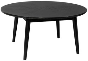 OnaDnes -20% White Label Černý dubový konferenční stolek WLL FABIO 80 cm