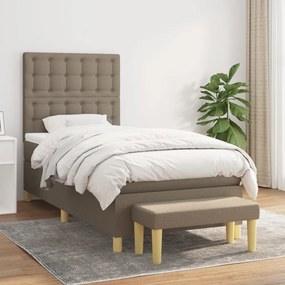 Box spring postel s matrací taupe 90x190 cm textil 3137441