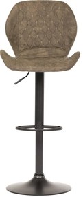 Autronic Židle barová, hnědá COWBOY látka, černá podnož AUB-431 BR3