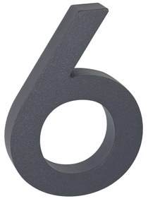 Domovní číslo "6", RN.100LV, strukturované, antracit
