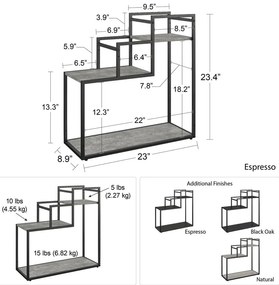 Černý stojan na květiny Novogratz Weston