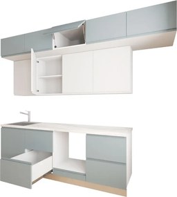 Sada 2.4 k. bílá, f. šedá mat / bílá mat Interno Luxe
