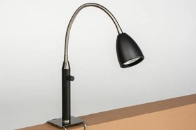 Stolní designová lampa s klipem Nicolette Black