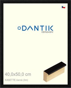 DANTIK rámeček 40x50 | KASSETTE černá (Plexi Čiré)