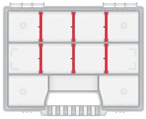 Kistenberg Plastový organizér 10 přihrádek NORT 195x155x35 červený