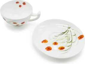 Porcelánový šálek s podšálkem Caprice, 180 ml – Fine Bone China, elegantní design