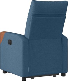 Zvedací polohovací křeslo modré textil 3324012