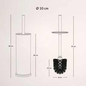 Stojan na WC štětku STAV, zlatý, výška 38 cm