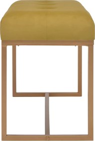 Lavice 80 cm hořčicová sametová 247556