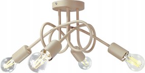 stropní svítidlo do obývacího pokoje Edison béžová, závěsná, loftová stropní lampa