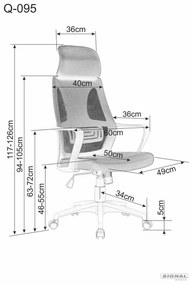 Kancelářská židle Soma černá/šedá