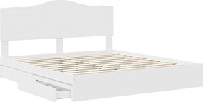 Postel s úložným prostorem Bílá 180 x 200 cm Kompozitní dřevo 3413478