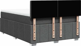 Box spring postel s matrací tmavě šedý 140 x 190 cm textil 3287078