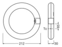 LED kruhová zářivková trubice T9 G10q LEDVANCE SubstiTUBE 11W (22W) studená bílá (6500K)