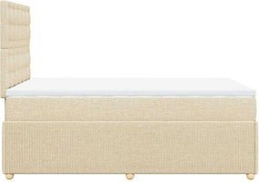 Box spring postel s matrací krémová 120x200 cm textil 3292042