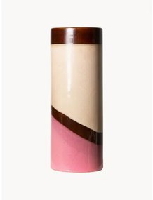 Ručně malovaná keramická váza's reaktivní glazurou 70's