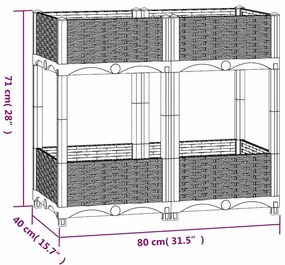 vidaXL Marketos Vyvýšený záhon 80 x 40 x 71 cm polypropylen