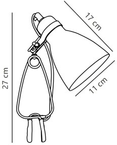 Nordlux - Stolní lampa s klipem CYCLONE 1xE14/15W/230V černá