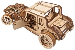 Ugears 3D dřevěné mechanické puzzle The Hot Rod Furious