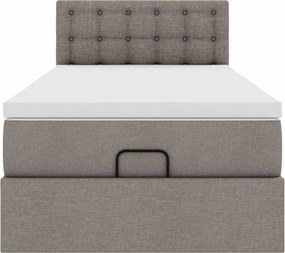 Osmanský postel s matrací taupe 90x200 cm textil 3311598