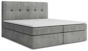 Šedá boxspring postel s úložným prostorem 160x200 cm Palta – Makamii