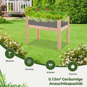 Costway 130 L vyvýšený záhon s drenážními otvory a průhlednými akrylátovými