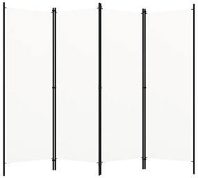 4dílný skládací paraván bílý 200 x 180 cm 320719