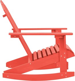 Zahradní houpací křeslo Adirondack masivní jedle červené 315883