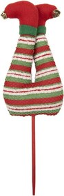Kouzelný vánoční zápich nohy skřítek Elf - 10*4*30 cm