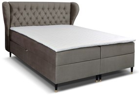 Kontinentální postel 200 cm Ortun (šedá). 1033257