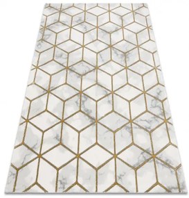 koberec EMERALD výhradní 1014 glamour, stylový krychle krém / zlato velikost 140x190 cm | krásné koberce cz