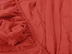 Jersey prostěradlo do dětské postýlky červené 70 x 140 cm