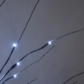 HOMCOM 150 cm umělý březový stromek s 96 LED světly a umělým sněhem pro vánoční výzdobu a oslavy, ideální na večírky, svatby | Aosom.de