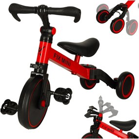 Creative Corner Trike Fix Mini běžecká tříkolka 3v1 s pedály červená