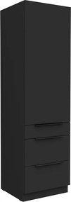 ARIA cc | vysoká skříňka 60 DKS-210 3S1F potravinová | UNI DVÍŘKA | 60 cm | PREMIUM BOX | černá