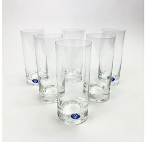 Výrobce po 1 ks | Sada 6x sklenice čirá, modrá,  Favorit 260 ml | KK01157