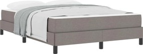 Postel s boxspringem Taupe 140 x 200 cm textil 3398497