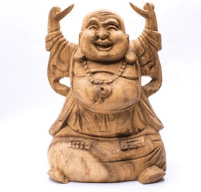 Milujeme Kameny Buddha - dřevěná socha Feng shui BUD10