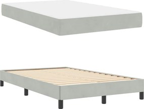 Postel s boxspringem s matrací Světle šedá 120 x 220 cm textil 3398785