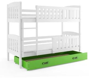 Dětská patrová postel KUBUS s úložným prostorem 90x200 cm - bílá Bílá
