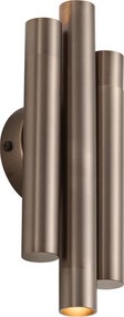 Moderní nástěnné svítidlo tmavě bronzové se 3 světly - Pipes