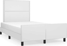 Rám postele s čelem bílý 120x200 cm umělá kůže 3125501