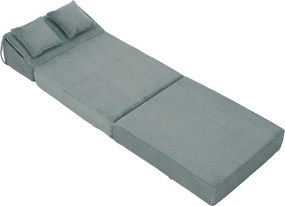 Skládací matrace/křeslo, 2v1, mentolová, PELOS