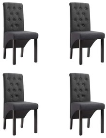 Jídelní židle 4 ks tmavě šedé textil 276965