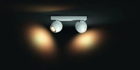 Hue White Ambiance Bodové svítidlo Philips Buckram GU10 50472/31/P7 bílé