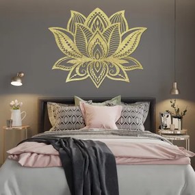 Dřevěný obraz lotosový květ - elegantní mandala světla | SENTOP PR0466