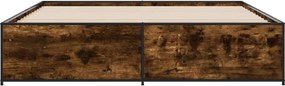 Rám postele kouřový dub 180 x 200 cm kompozitní dřevo a kov 3279874