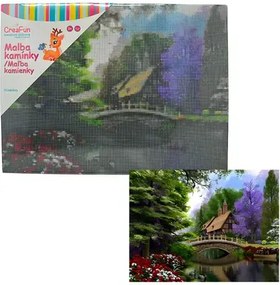 SPARKYS Diamantové malování Most přes řeku / 30 x 40 cm