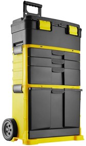 tectake 403596 nástrojový vozík stipe - černá/žlutá